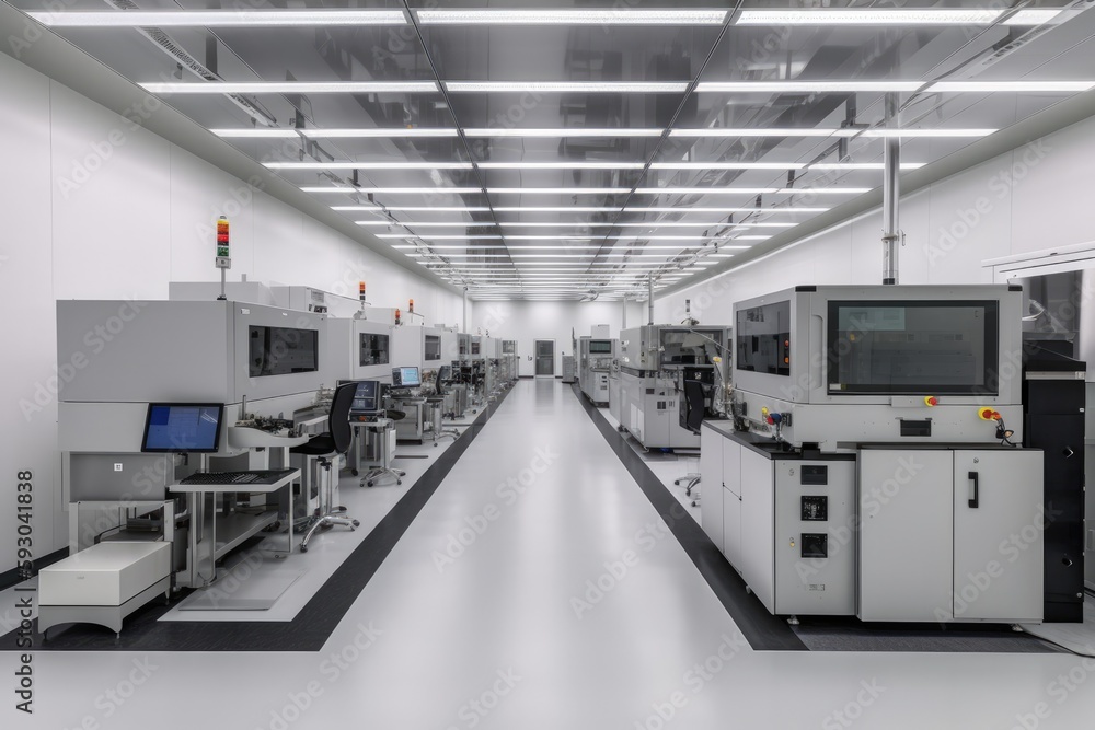 state-of-the-art semiconductor fabrication facility, highlighting the ...