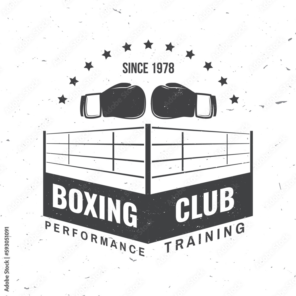 Boxing Club Badge Logo Design Vector Illustration For Boxing Sport boxing-club-badge-logo-design-vector-illustration-for-boxing-sport