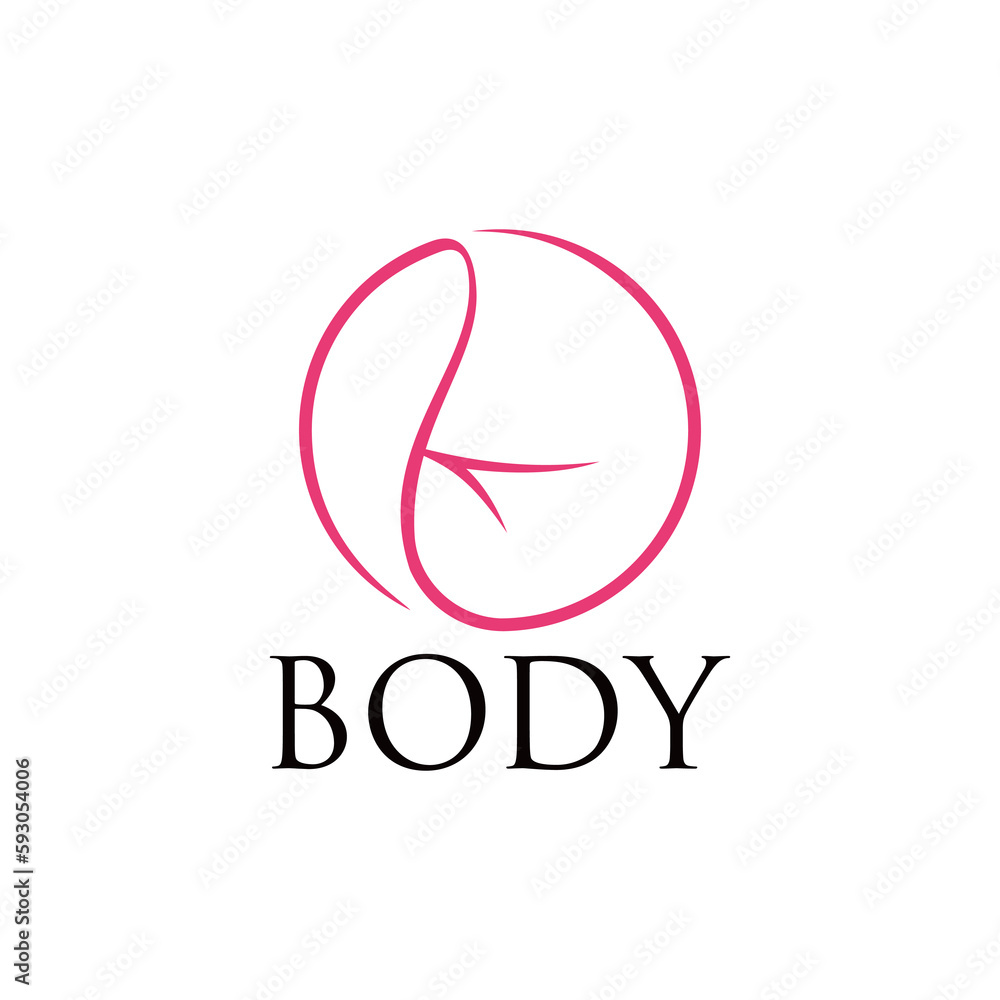 body logo with abstract and luxury design concept for beauty Stock ...