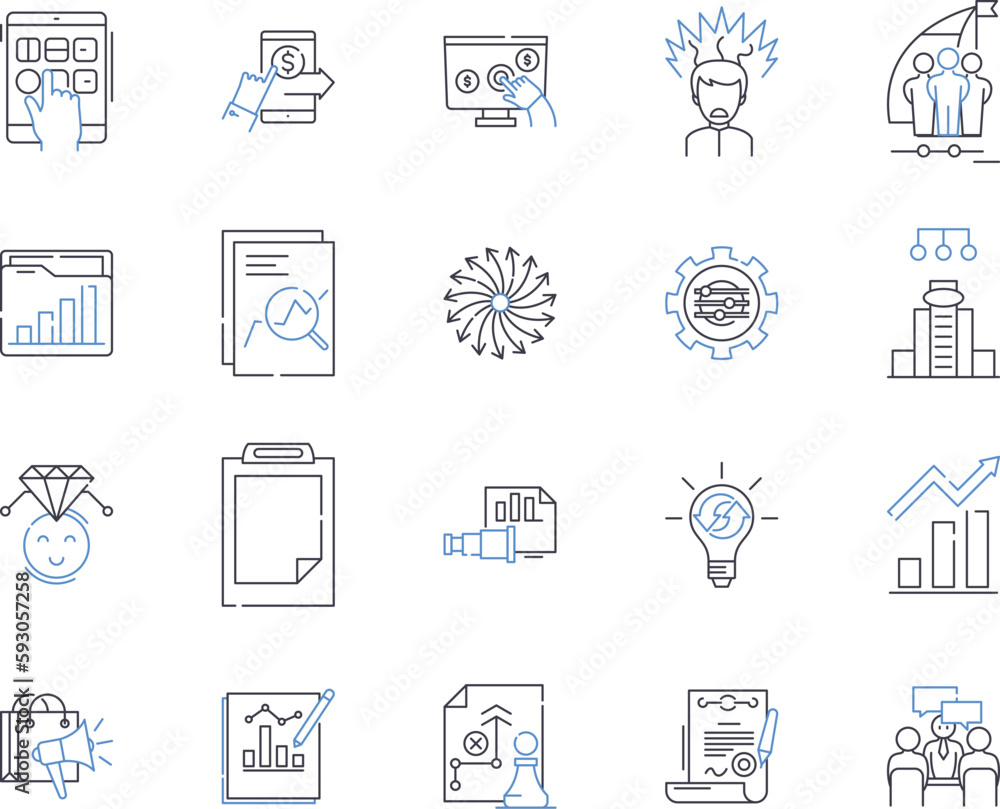 Event Management Outline Icons Collection Organizing Planning Coordinating Scheduling