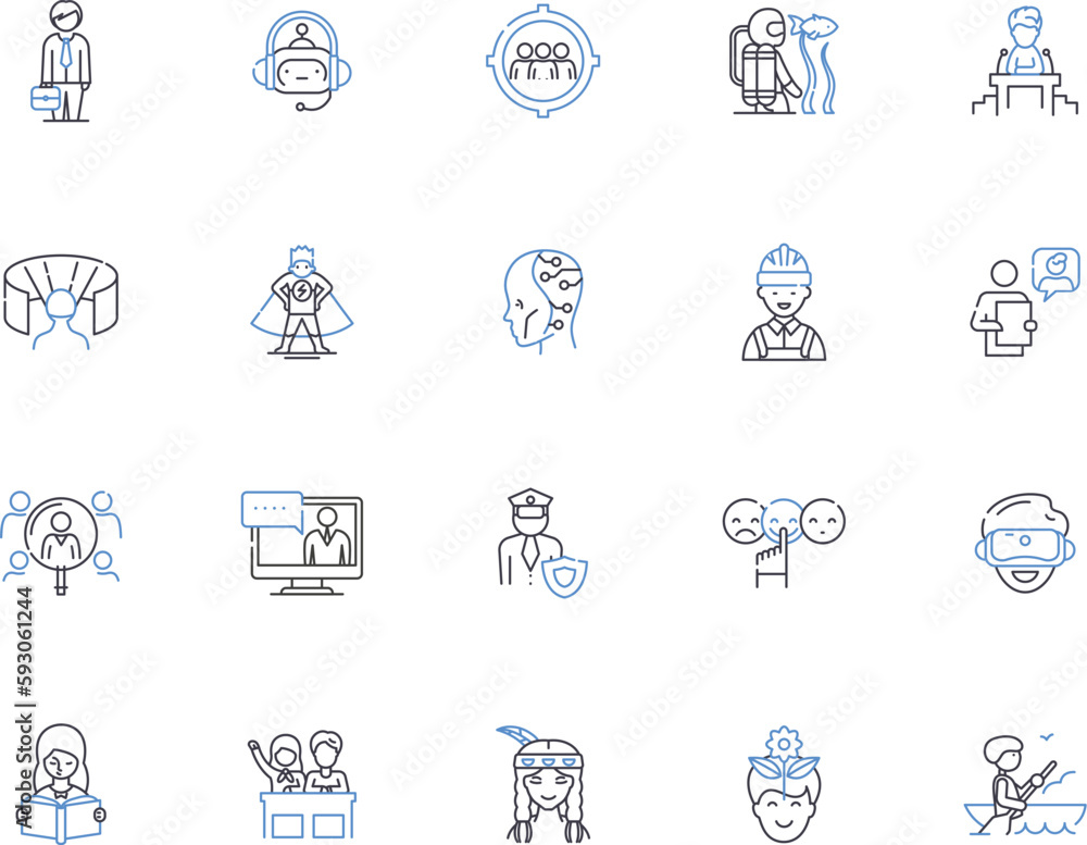 Avatars outline icons collection. Avatars, Digital, Virtual, Figures ...
