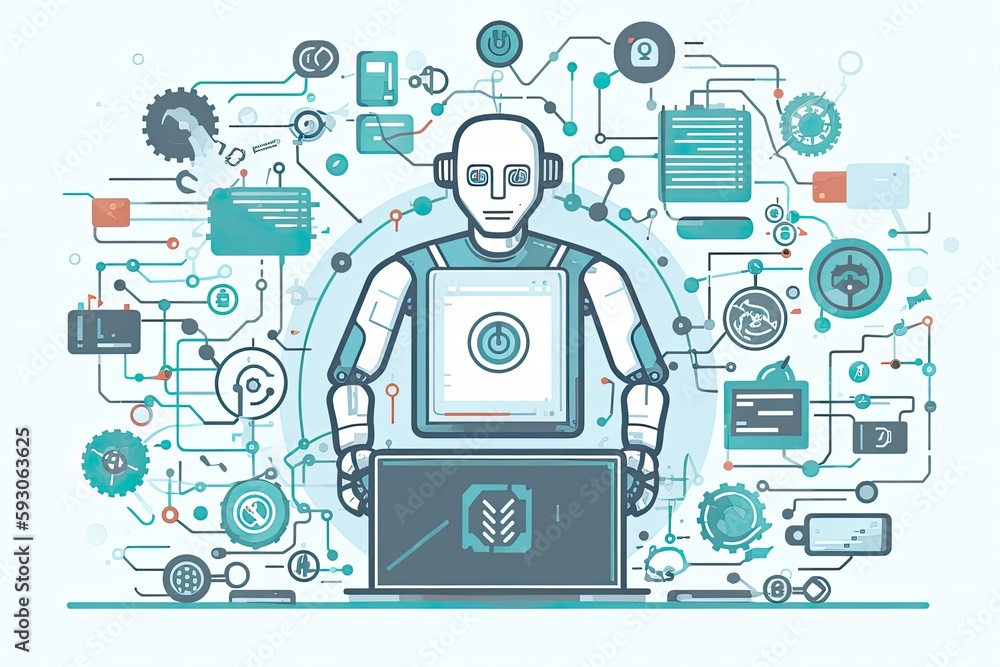 A business design sketching robot in the future with artificial ...