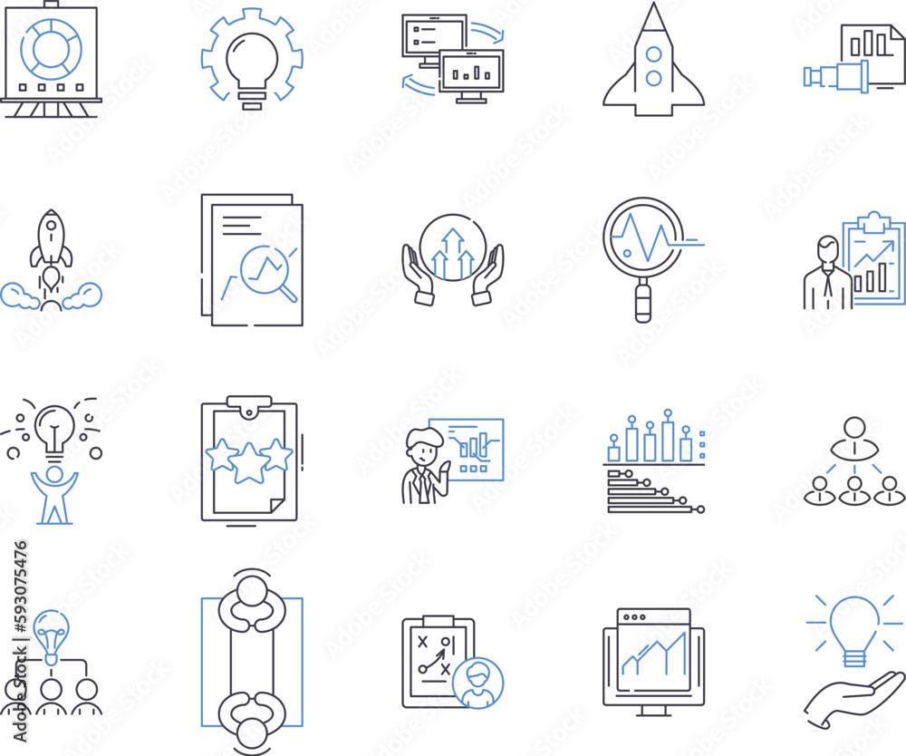 Strategy And Brainstorming Outline Icons Collection Strategy