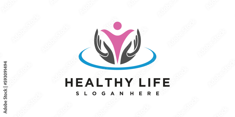 Health life logo design unique concept Premium Vector Part 4 Stock ...