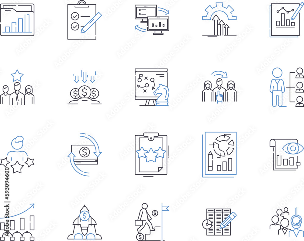 Fototapeta mapa świata dla dzieci Productivity outline icons collection ... Fototapeta mapa świata dla dzieci Productivity outline icons collection ...