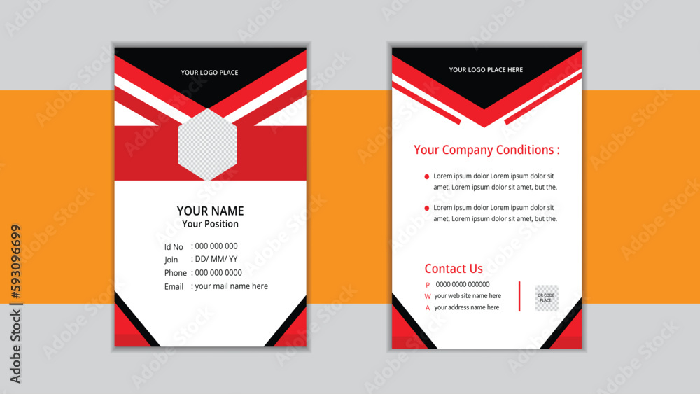 ID Card Design Template. Luxury, Modern, Elegant, Professional ...