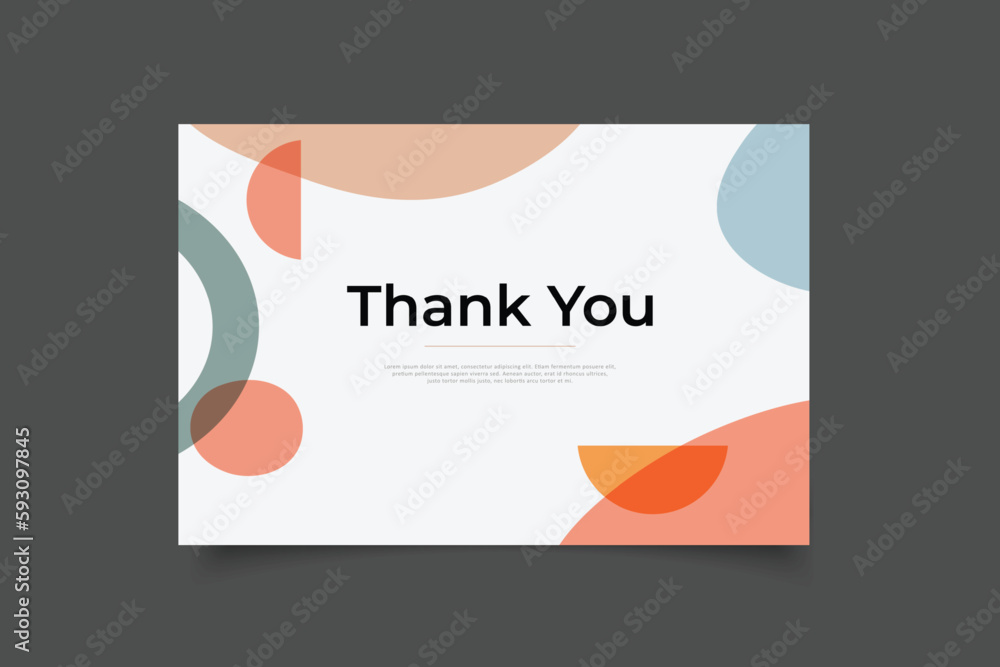 thank you card template design Stock Vector | Adobe Stock