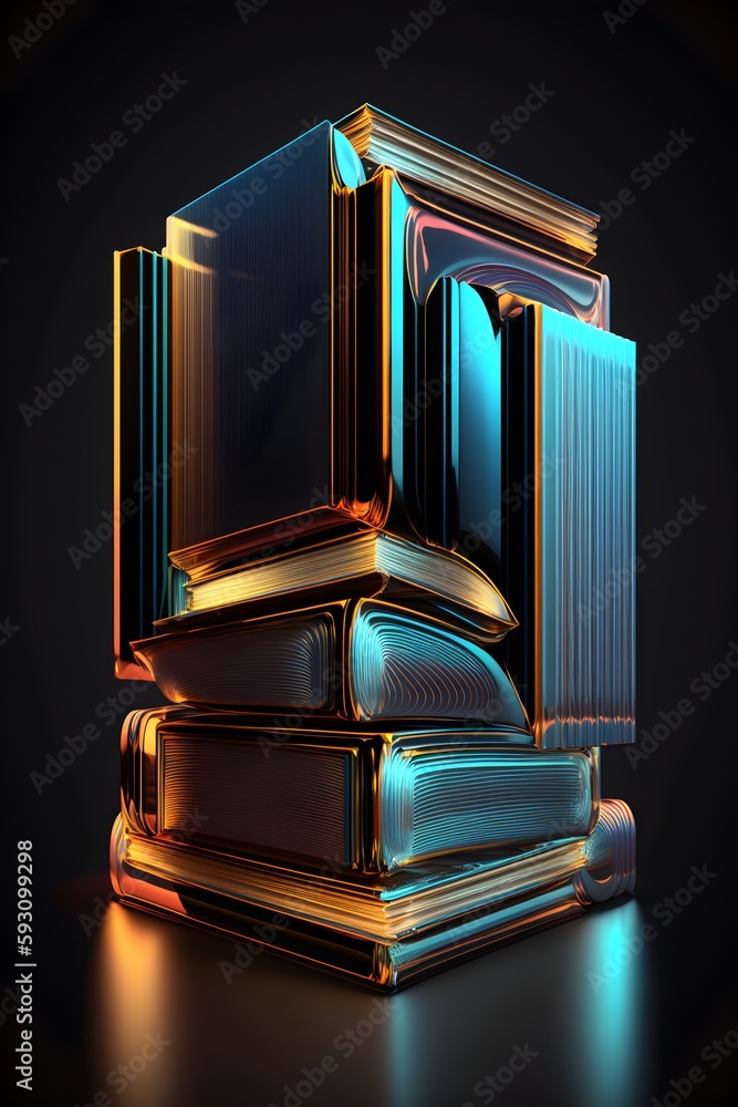 An image of a stack of books or a library, representing knowledge and ...