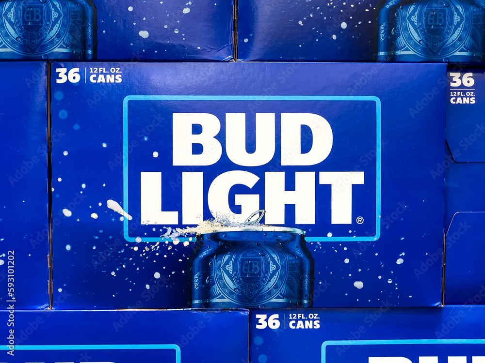 ATLANTA, GEORGIA - APRIL 15, 2023 : Bud Light beer 36 pack grocery ...