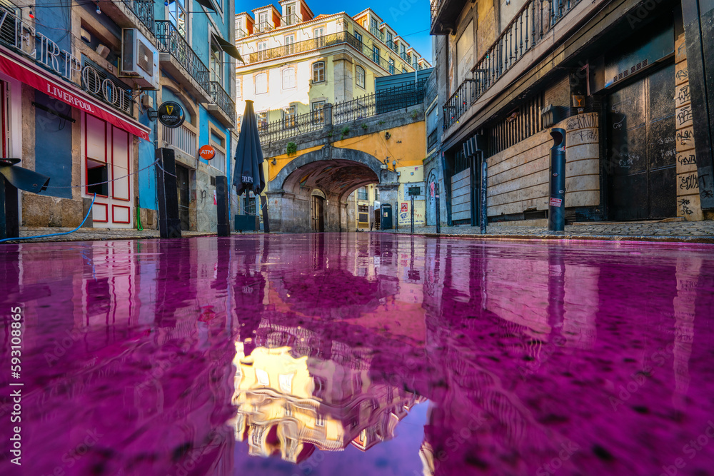 Rua Nova do Carvalho street. It's known as Lisbon’s Pink Street, and ...