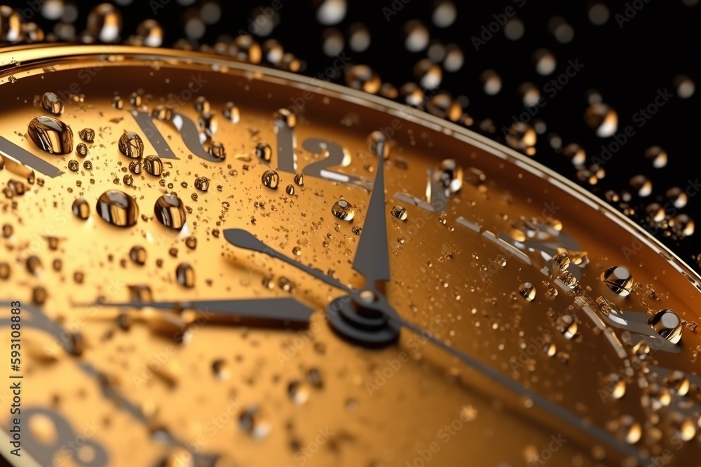 Time Transformed: A Surreal Journey Through a Melting Clock Face Stock ...