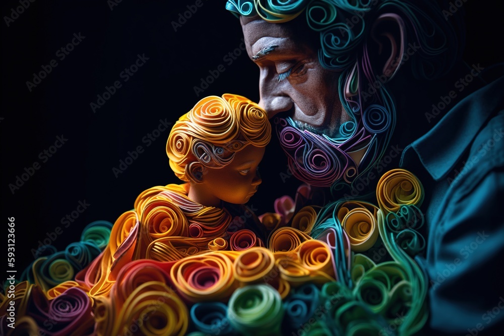Father's Day poster or banner template .Greetings and presents ...