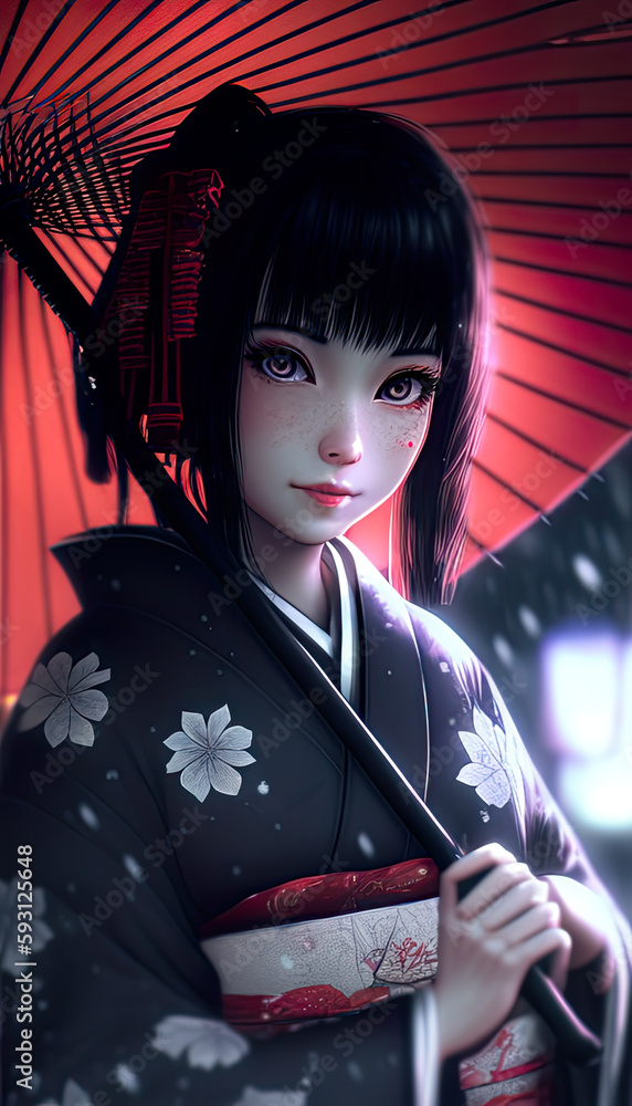 A cute anime-style virtual idol, vtuber, or digital character with a ...