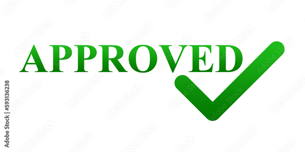 approved stamp green design with check mark icon transparent template ...