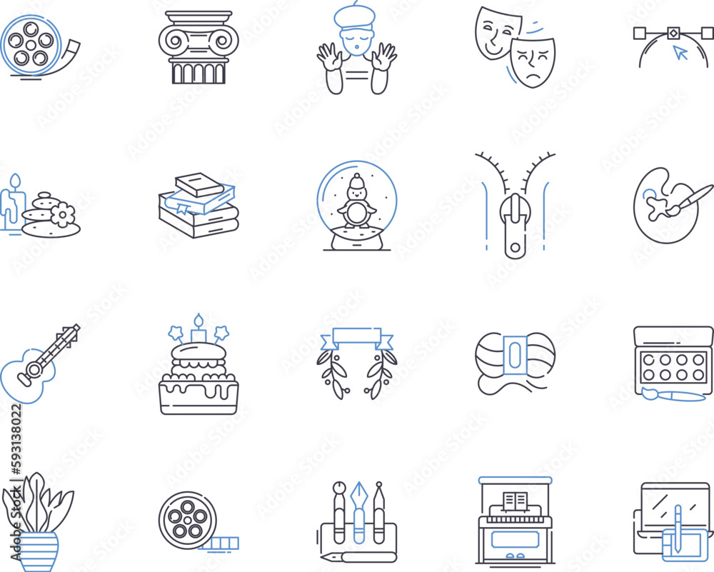 Design thinking outline icons collection. Design, Thinking, Creativity ...