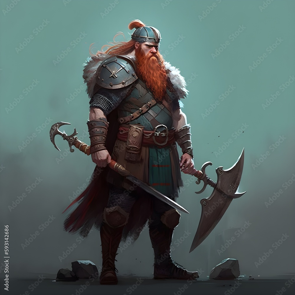 viking norse warrior full body armoured iron helmet one arm is replaced ...