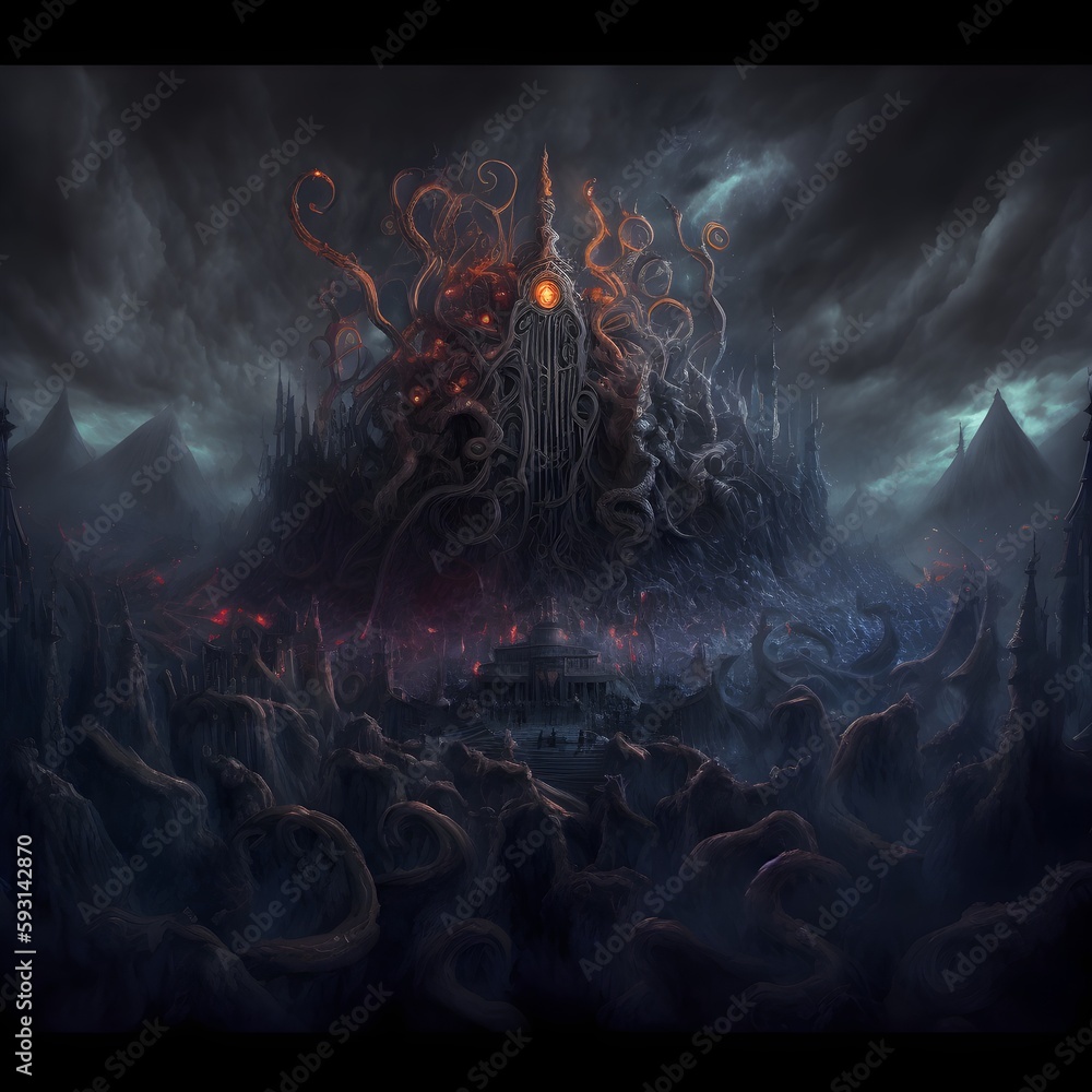 Orchestral choir giant octopus magical powers Dark ritual deity true ...