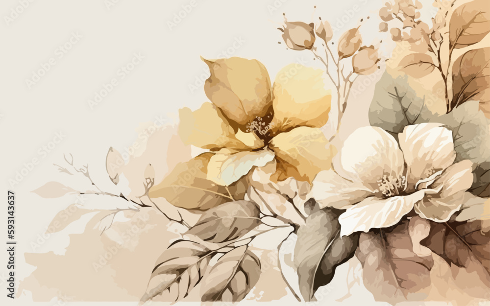 Abstract art background vector. Luxury minimal style wallpaper with ...