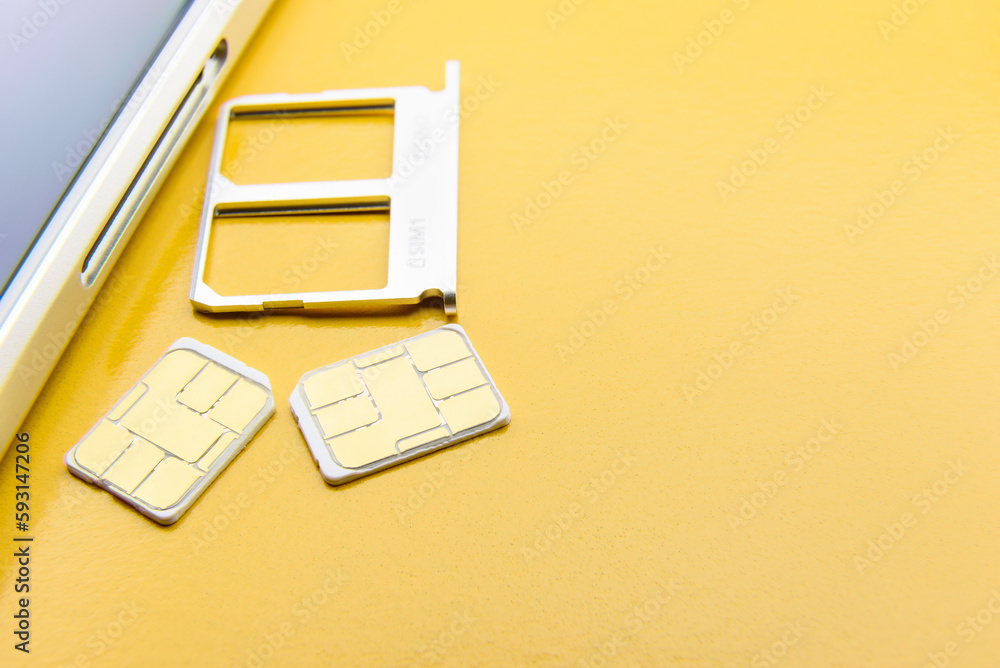 Broadband 5G mobile communication technology concept : SIM card tray ...