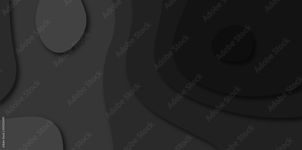 3d black papercut and topography relief. Carving art black papercut ...