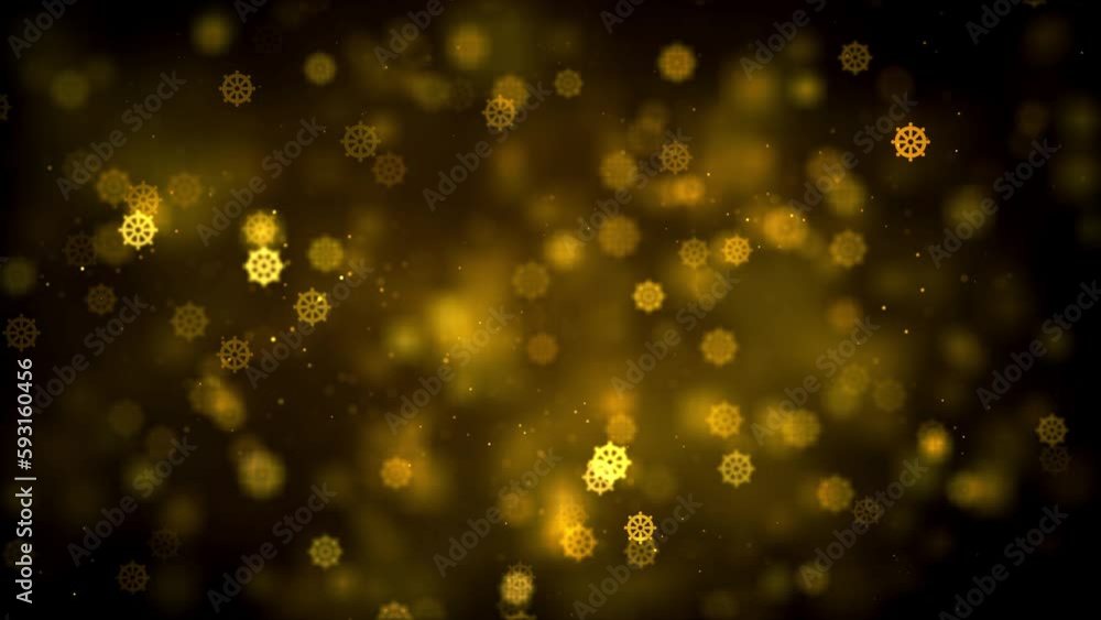 Abstract Religion Golden Shiny Blurry Focus flickering float Wheel Of ...