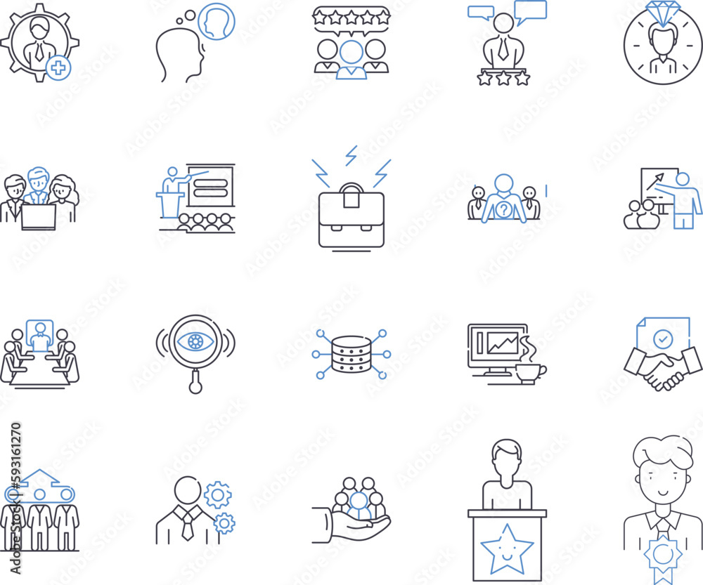 Front office outline icons collection. Front-Office, Reception, Desk ...