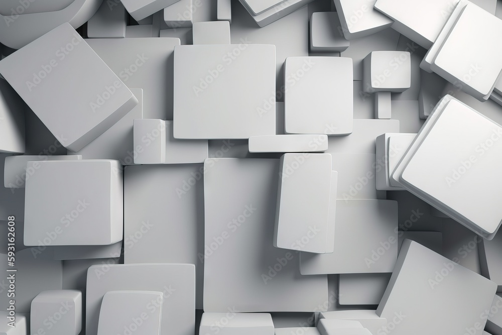 a bunch of white square and rectangle shapes are arranged in a pattern ...