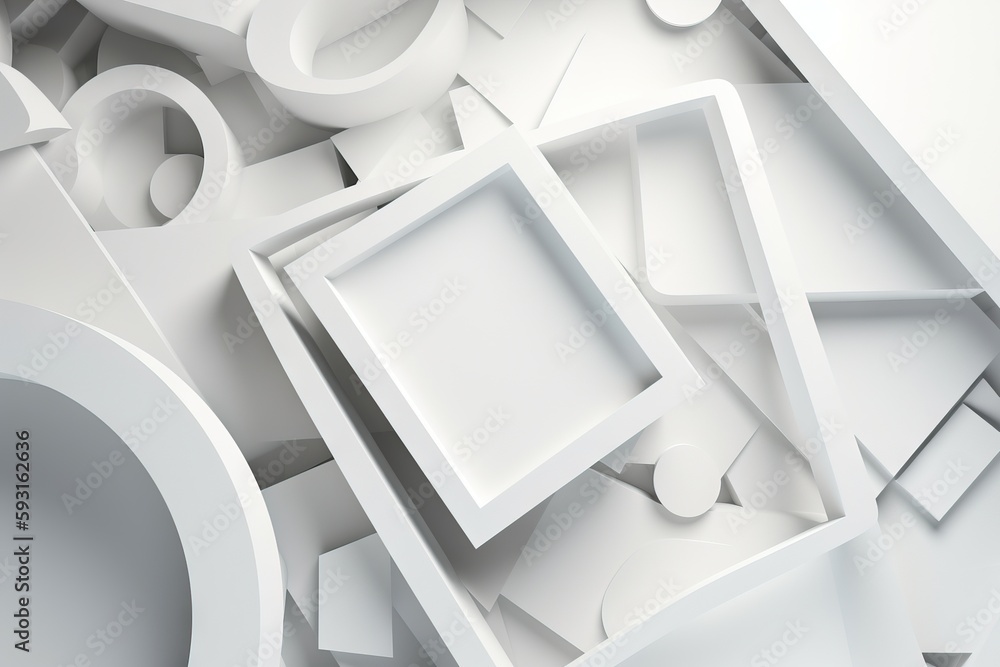 a bunch of white objects that are laying on a table together, with a ...