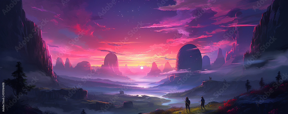 Midjourney style of detailed and intricate background theme | character ...