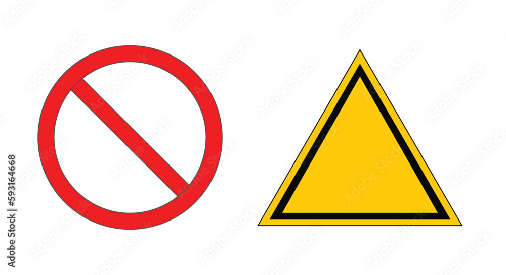 vector warning sign. plain materials for caution signs and warning ...