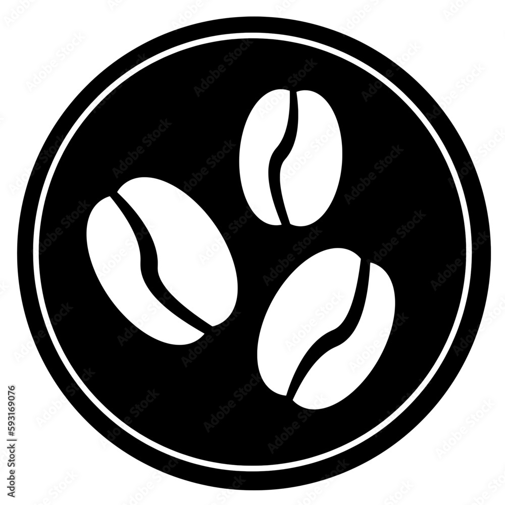 coffee bean sign on transparent background. coffee bean symbol Stock ...