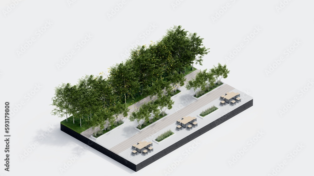 environment isometric park nature. isometric environmental sustainable ...