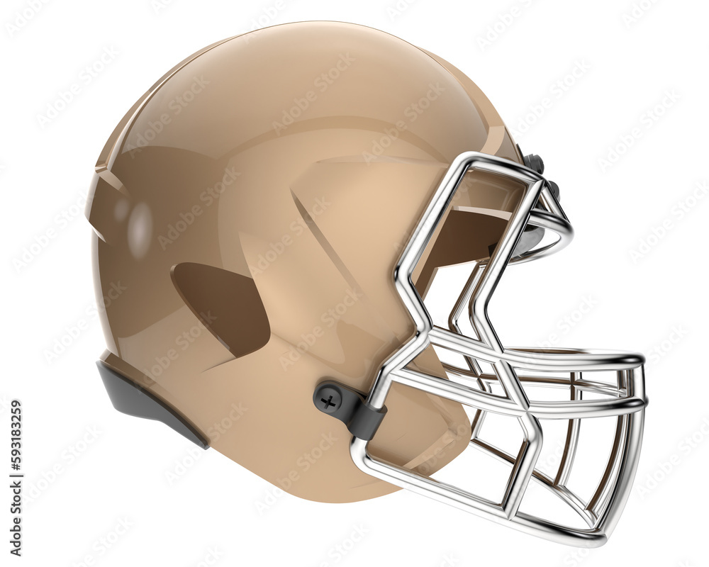 Football helmet isolated on transparent background. 3d rendering ...