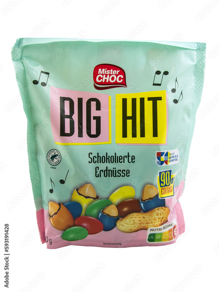 Mister Choc Big Hit Schokolierte Erdnüsse Hintergrund transparent Stock ...