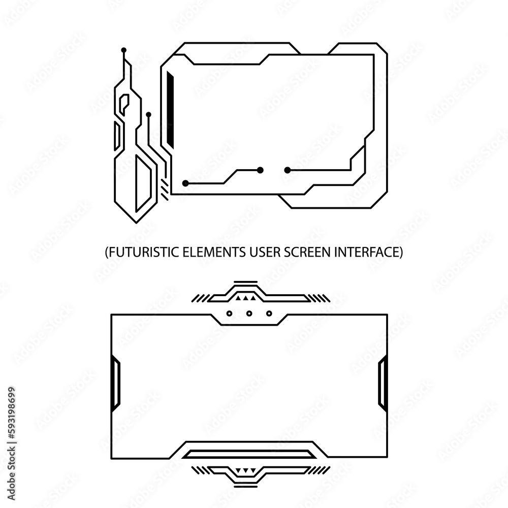 frames technology futuristic interface streaming overlay, clipart image ...