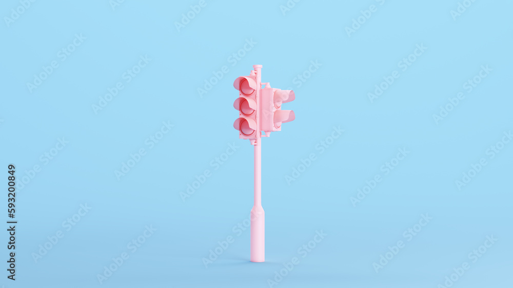 Pink Traffic Lights Intersections Crossings Stoplight Road Safety ...