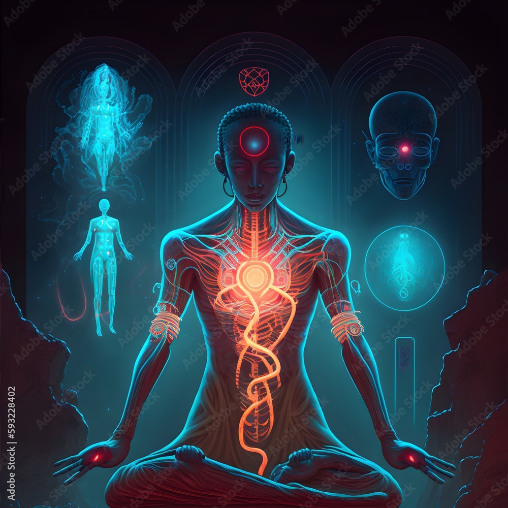 Concept art digital art fantasy psychedelic art afropunk monks and ...