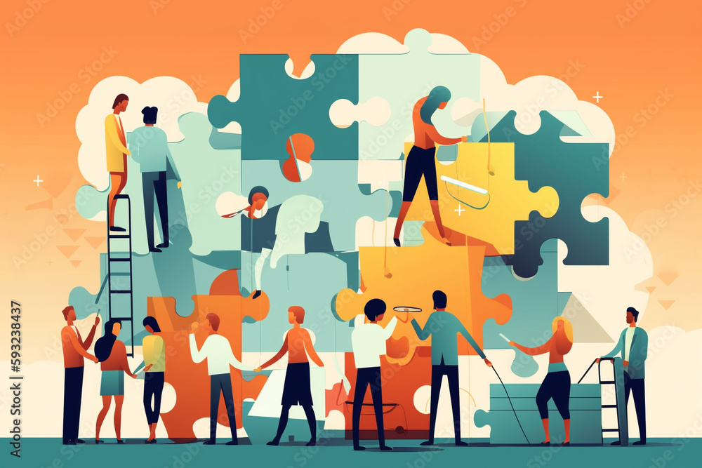 Colleagues Supporting Each Other: Teamwork spirit. Ai generated. Stock ...