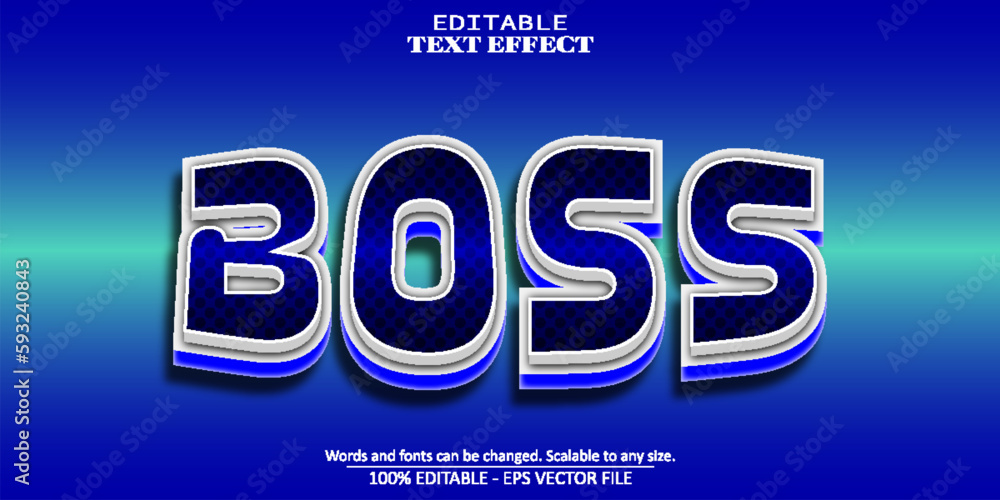 Cartoon text effect, editable comic and cartoon text style Stock Vector ...