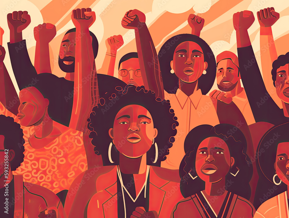 Black Lives Matter power pride fists, black history month, brown skin ...