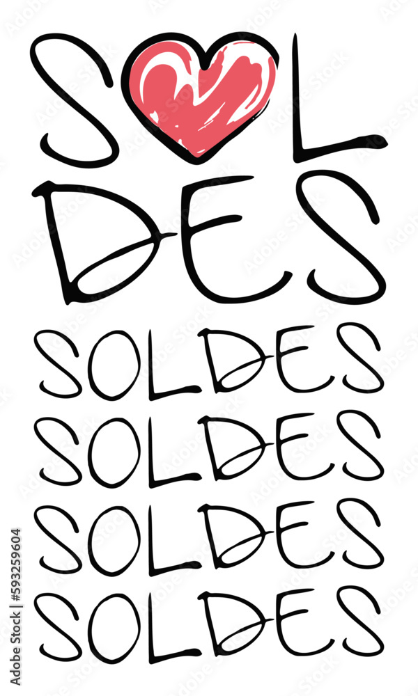 affiches pour indiquer qu'il y a des soldes avec le O de solde en forme ...