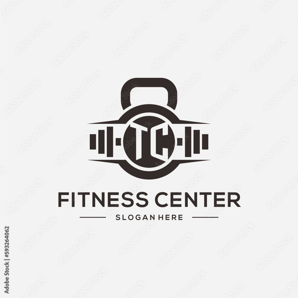 Initial TC fitness logo design inspiration Stock Vector | Adobe Stock
