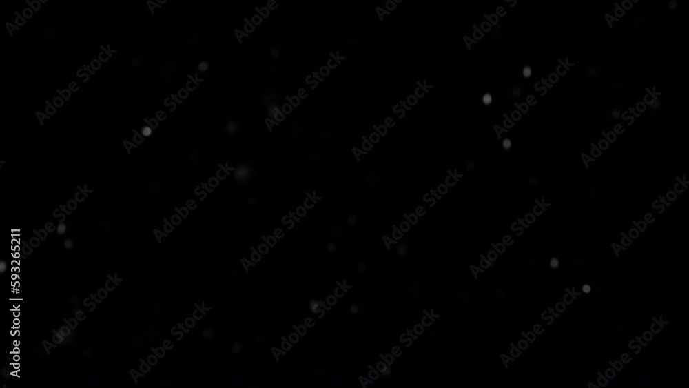 Loop flow up white dust fire particles sparks rising up on black ...