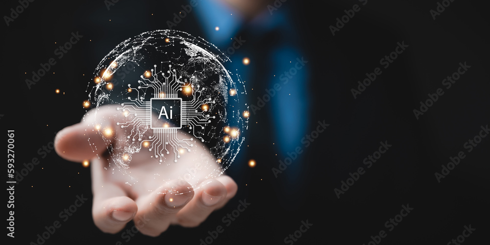 business digital by ai intelligence technology and cyberspace network ...