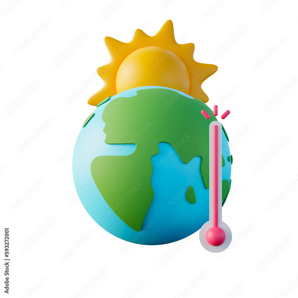 climate change, global warming, high temperature, earth with ...