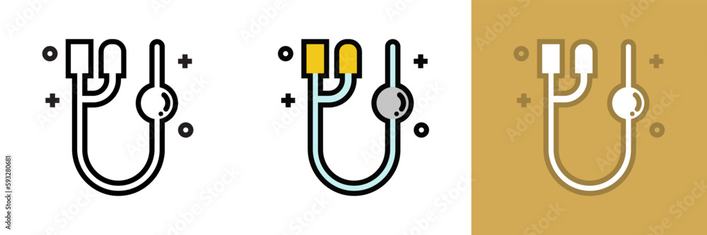 Medical Foley Catheter Icon, this icon represents a Foley catheter ...