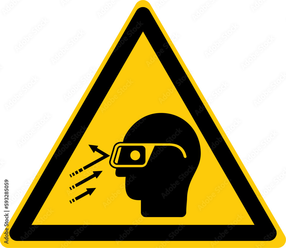 Warning Hazard Caution ISO Signs Icon Symbol Pictogram Flying Debris ...