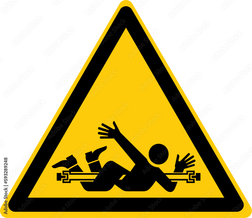 Warning Hazard Caution ISO Signs Icon Symbol Pictogram Entanglement ...