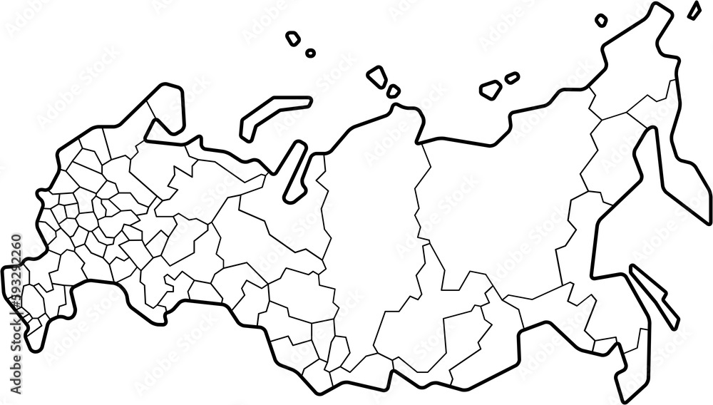 doodle freehand drawing of russia map. Stock-Illustration | Adobe Stock
