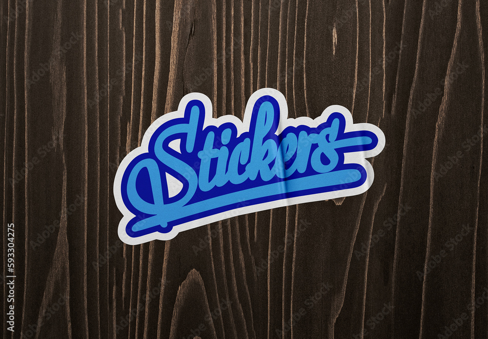 Sticker Mockup Template Paper Texture Round Rectangle Square Stock ...